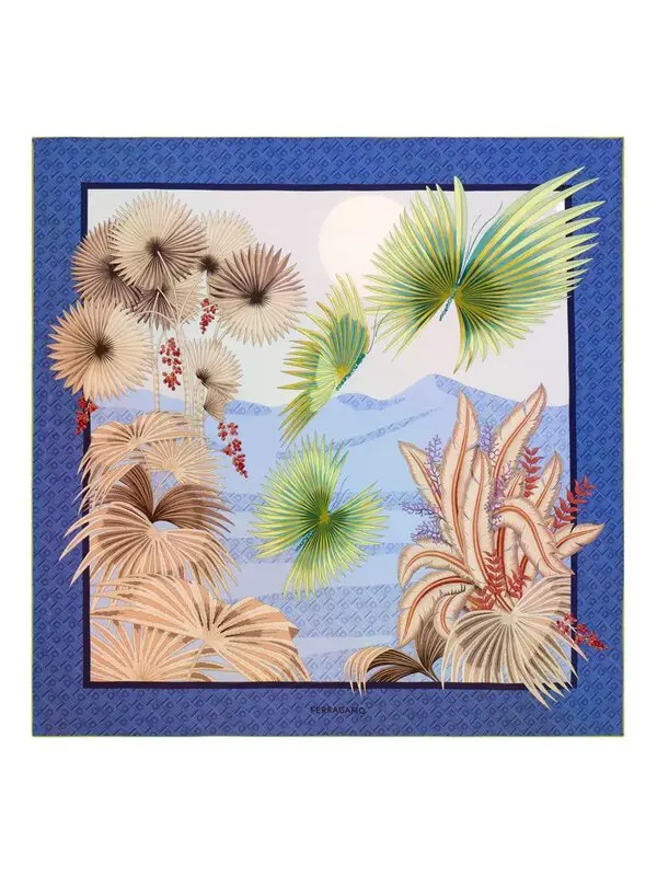 FERRAGAMO Dure-print Silk Scarf