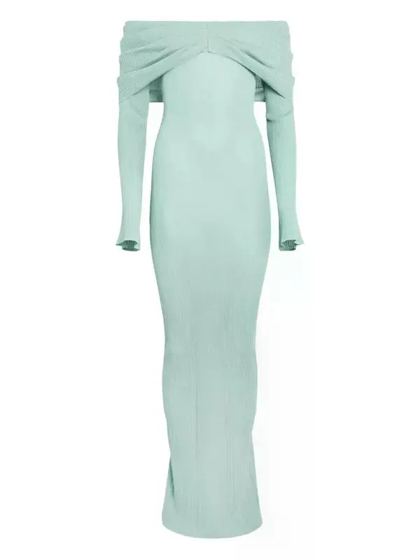 SEROYA Xenia Knitted Maxi Dress - Green