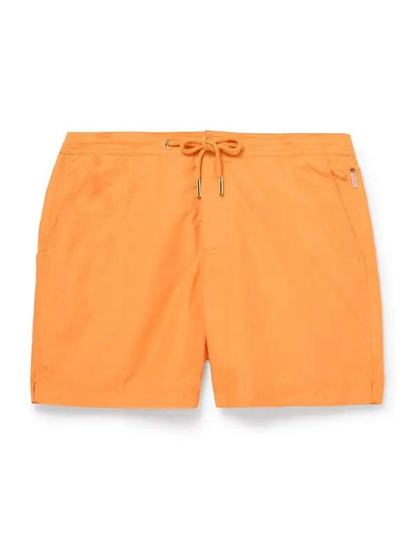Orlebar Brown Bulldog Straight-leg Mid-length Swim Shorts - Orange
