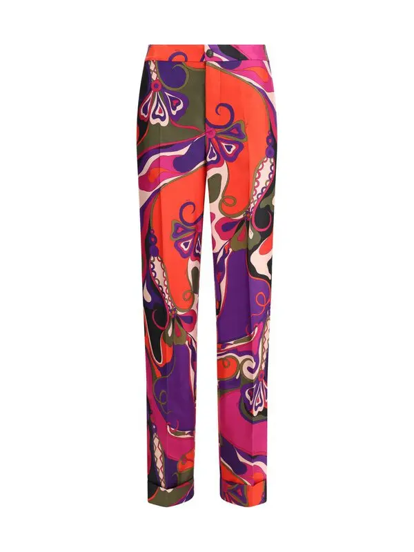 Emilio Pucci Straight-leg Mid-rise Jersey Pants - Multicolour