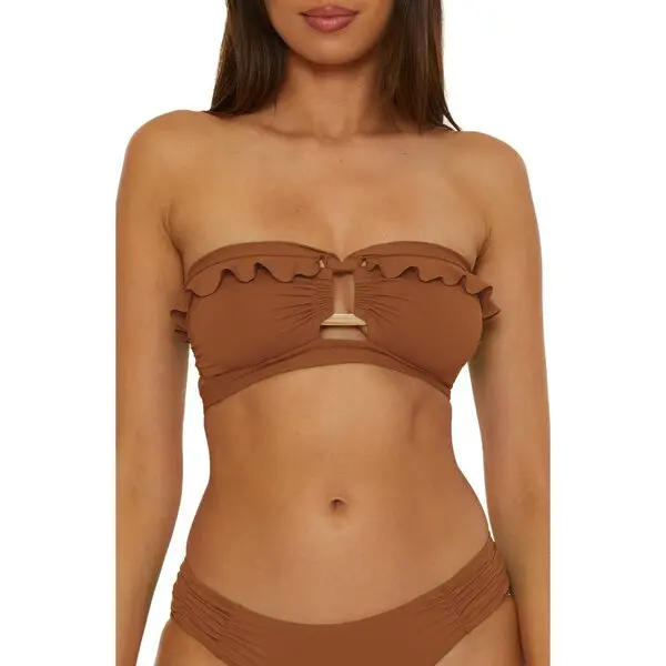 SOLUNA Bandeau Bikini Top - Bronze