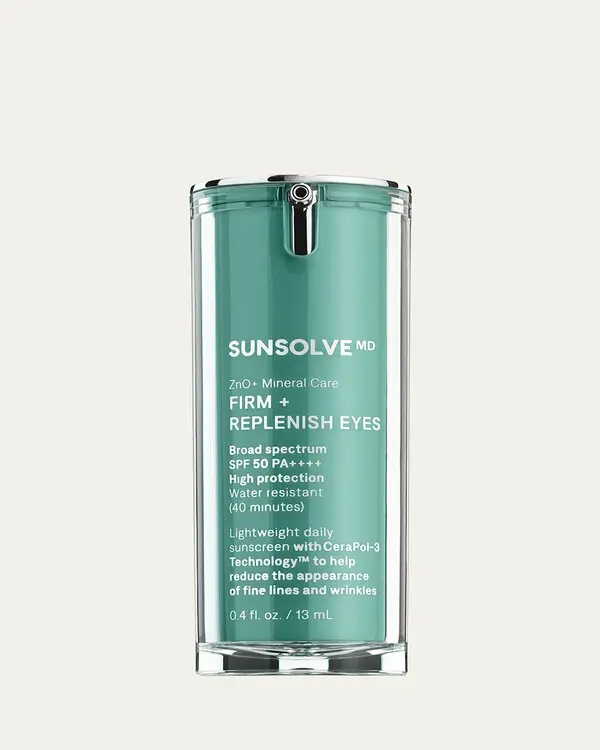 SUNSOLVEMD Zno+ Mineral Care Firm And Replenish Eye, 0.4 Oz