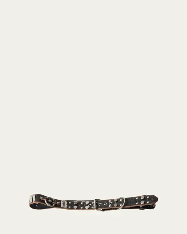 Prada Studded Calf Leather Belt