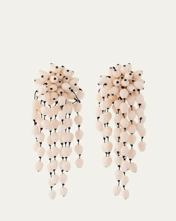Isabel Marant Cluster Clip-on Statement Earrings - Ecru/silver