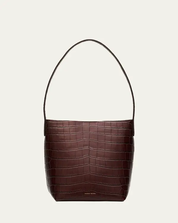 MANSUR GAVRIEL Small Croc-embossed Leather Tote Bag
