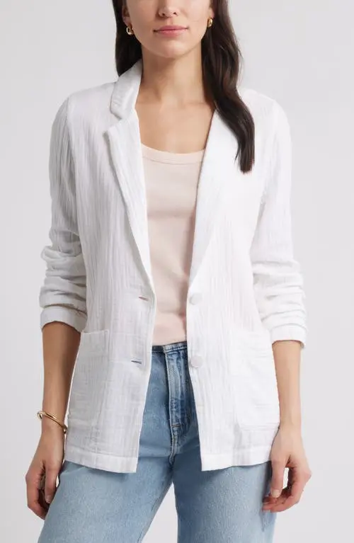 Caslon Cotton Gauze Blazer - White