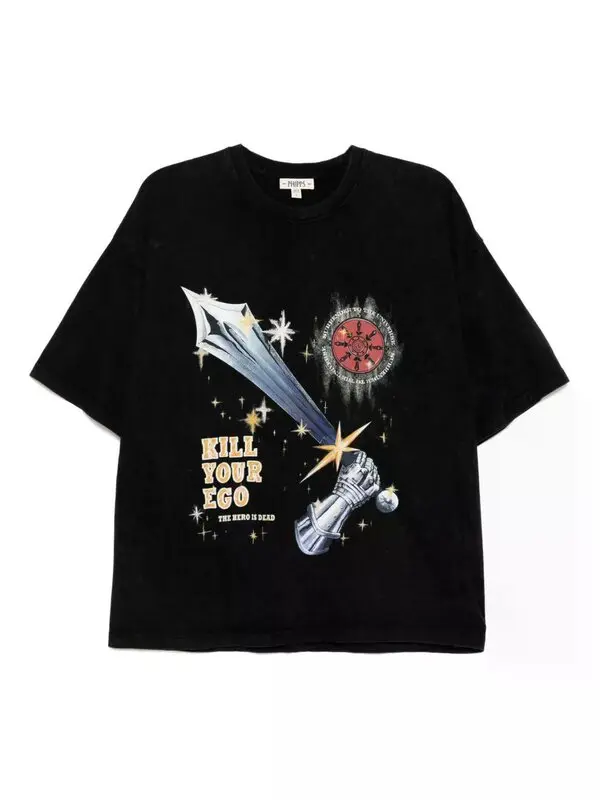 STAIN SHADE Graphic-print T-shirt - Black