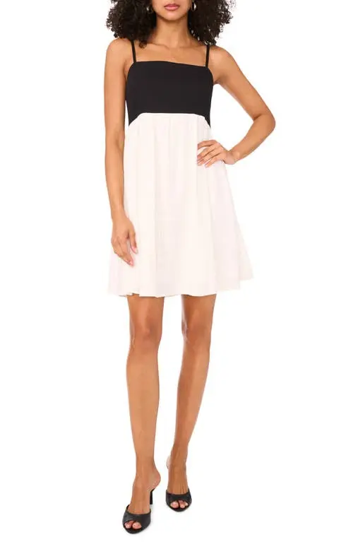Halogen Colorblock Babydoll Dress