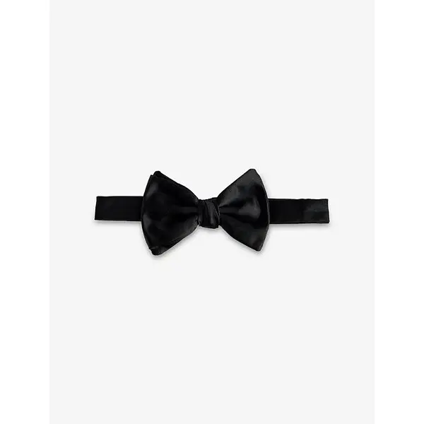 Emporio Armani Adjustable Silk Bow Tie - Nero