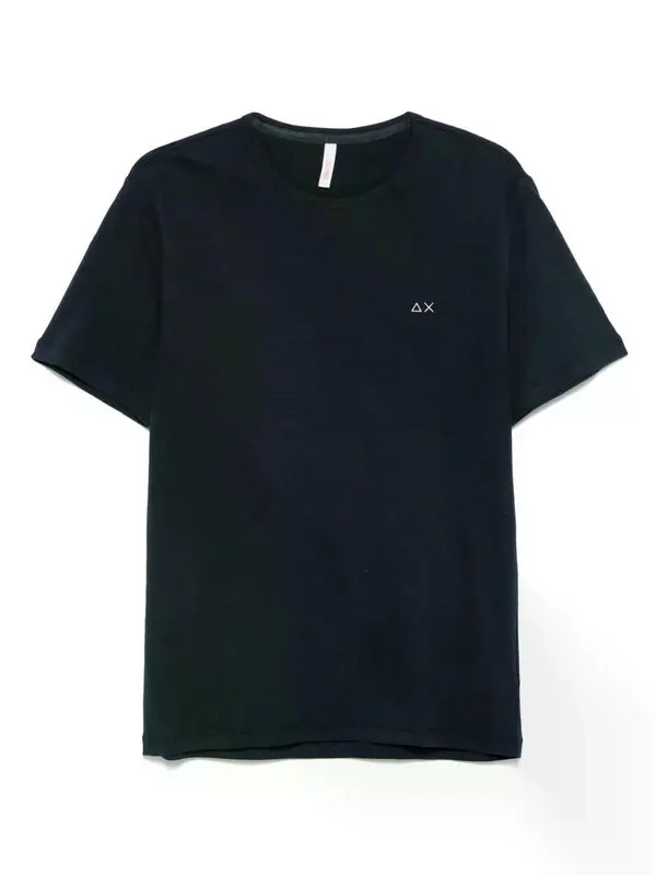 SUN 68 Logo-embroidered T-shirt - Blue