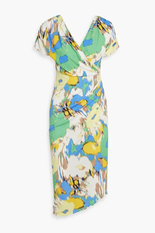 Diane Von Furstenberg Havana Wrap-effect Printed Jersey Midi Dress