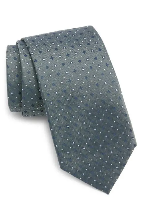 Hugo Boss Silk Blend Neck Tie - Open Green