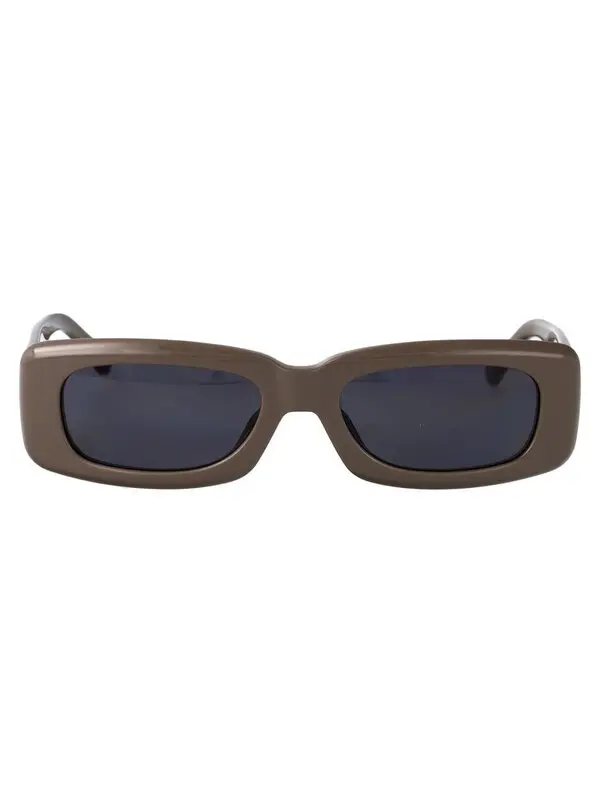 Attico Mini Marfa Sunglasses - Taupe/ Silver/ Brown