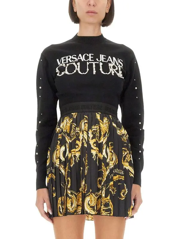 Versace Logo Jersey Regular Fit Top