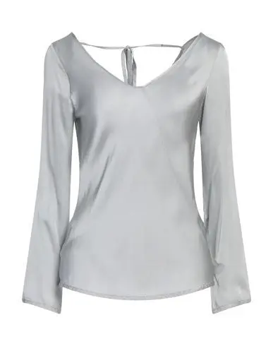MANILA GRACE Satin V-neck Top
