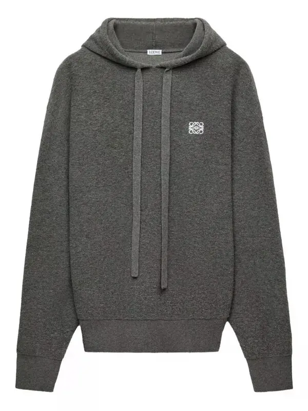 Loewe Wool-blend Hoodie - Grey