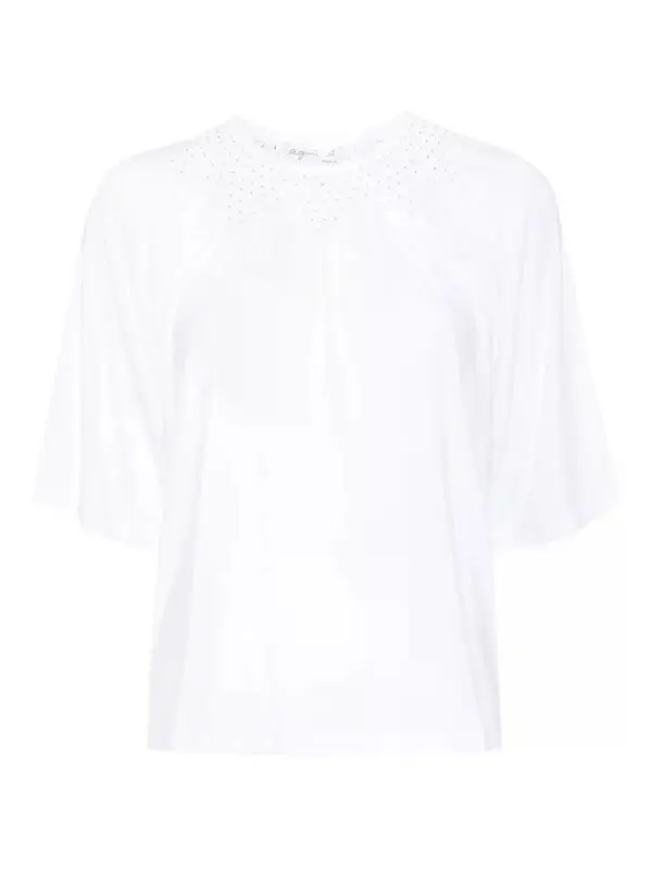 AGNÈS B. Smocking Details Top