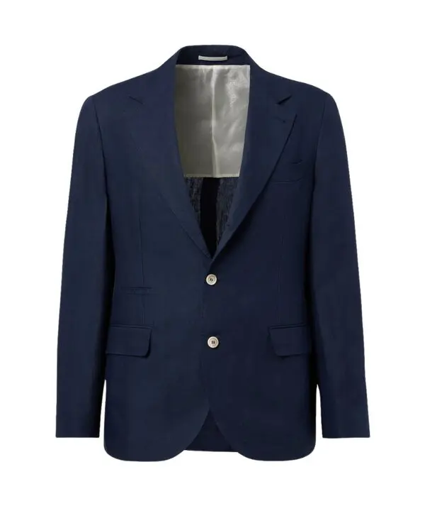 Brunello Cucinelli Linen Blazer - Blue