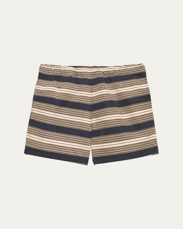 Prada Nylon Stripe Swim Trunks - Bleu