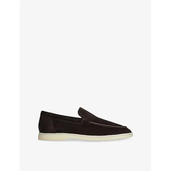 AURELIEN Yacht Suede Loafers - Grey/dark