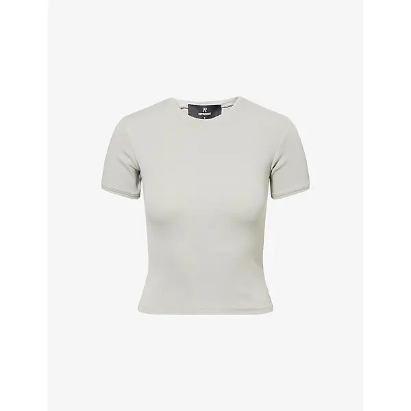 REPRESENT Ribbed Stretch-cotton T-shirt - Storm