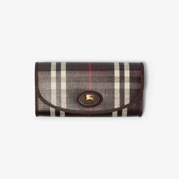 Burberry Highlands Continental Wallet - Mahogany Red