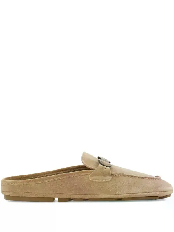 FERRAGAMO Suede Slippers - Neutrals