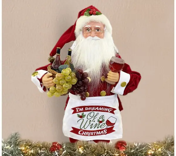 SANTA'S WORKSHOP 15' Wine Christmas Claus