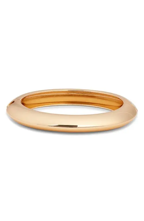 OPEN EDIT Domed Hinge Bangle - Gold