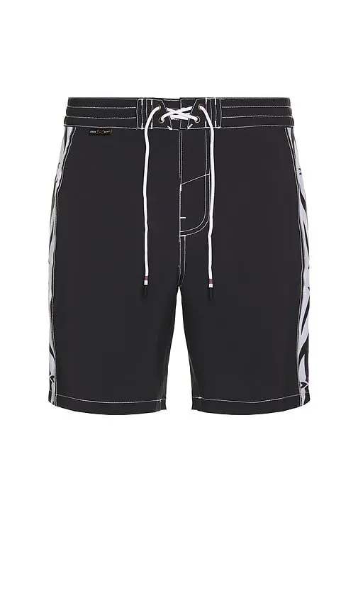DARK SEAS Rincon Boardshort - Black & White