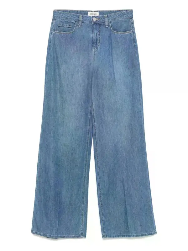 L'Agence Alicent Wide Leg Jeans - Blue