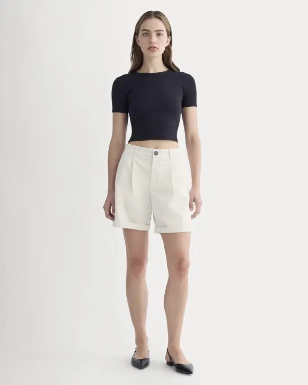 Everlane Pleated Chino Shorts - Birch