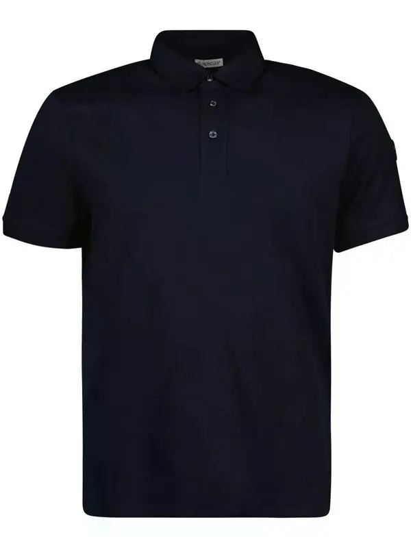 Moncler Logo-patch Polo Shirt - Blue