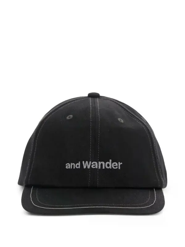 AND WANDER Logo-embroidered Cap