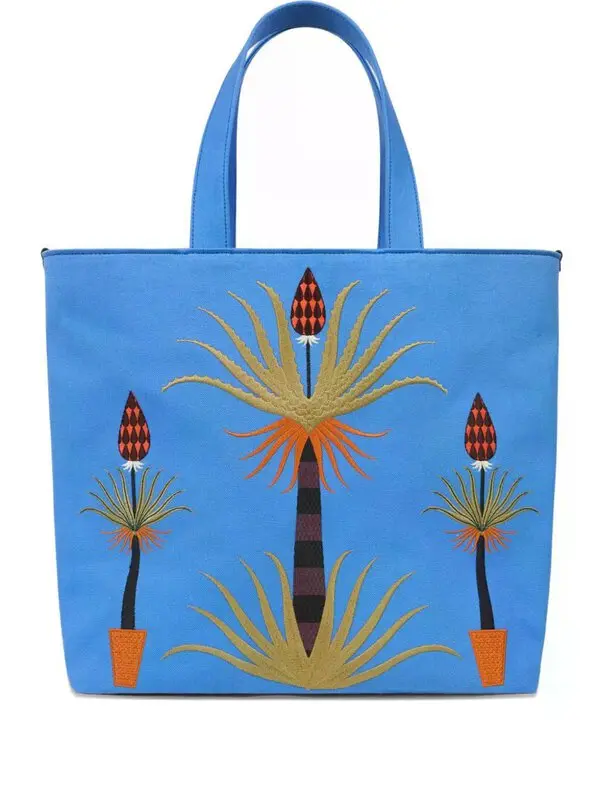 Etro X Agostino Iacurci Canvas Tote Bag - Blue