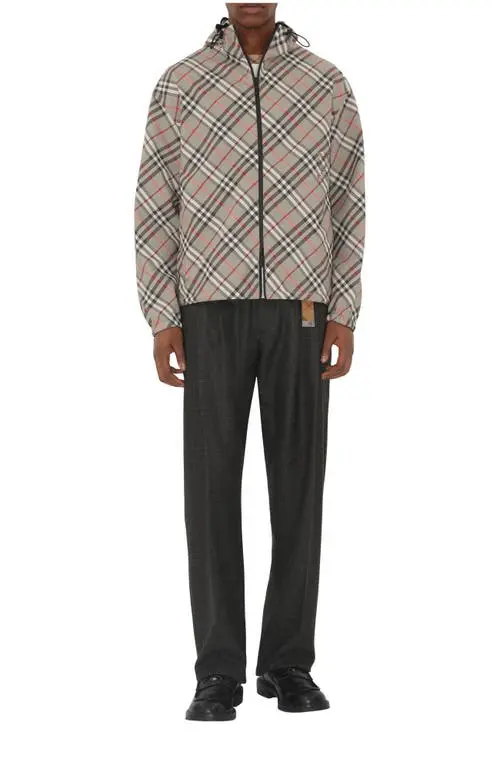 Burberry Reversible Check Jacket - Mauve Grey