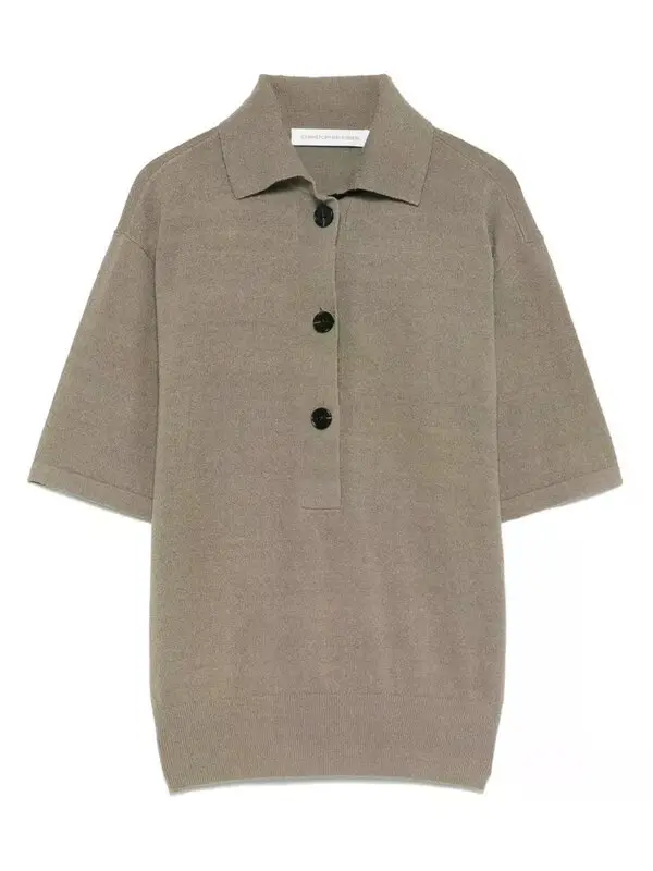 Christopher Esber Knitted Polo Top - Grey