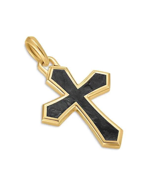 David Yurman Cross Amulet - Black/gold
