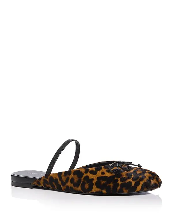 STUART WEITZMAN Prima Bow Calf Hair Ballet Flats