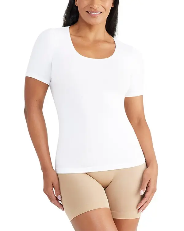 Yummie Holly Short Sleeve Shaping Tee - White