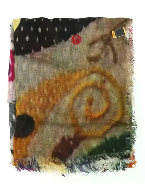 TALKING WALLS Silk Scarf - Brown