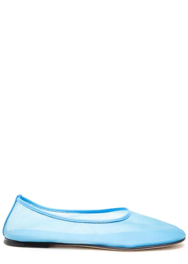 Dear Frances Balla Mesh Ballet Flats - Light Blue