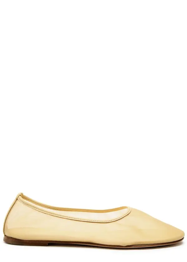 Dear Frances Balla Mesh Ballet Flats - Beige