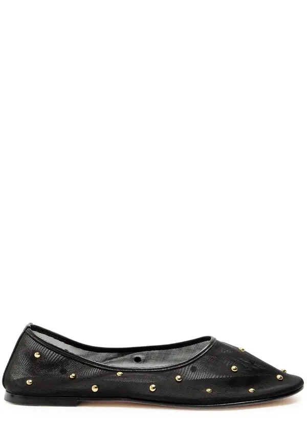 Dear Frances Balla Embellished Ballet Flats - Black