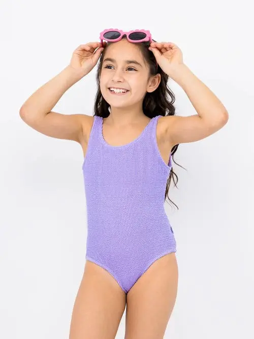 LIMEAPPLE Crinkle One Piece Swimsuit - Amethyst