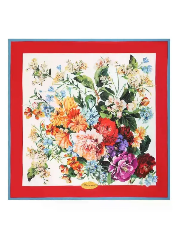 Dolce & Gabbana Floral-print Scarf - White