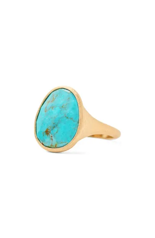 Marco Bicego Lunaria 18k Gold & Semiprecious Stone Cocktail Ring - Turquoise