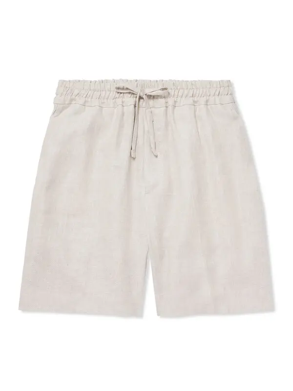 Kingsman Linen-twill Drawstring Shorts - Neutrals