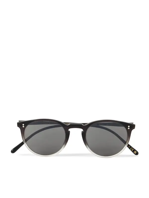 Oliver Spencer O'malley Round-frame Sunglasses - Gray