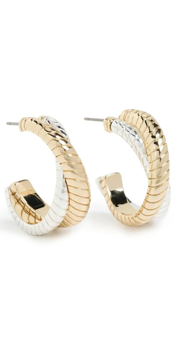 ROXANNE ASSOULIN The Double Cobra Hoops - Gold/silver